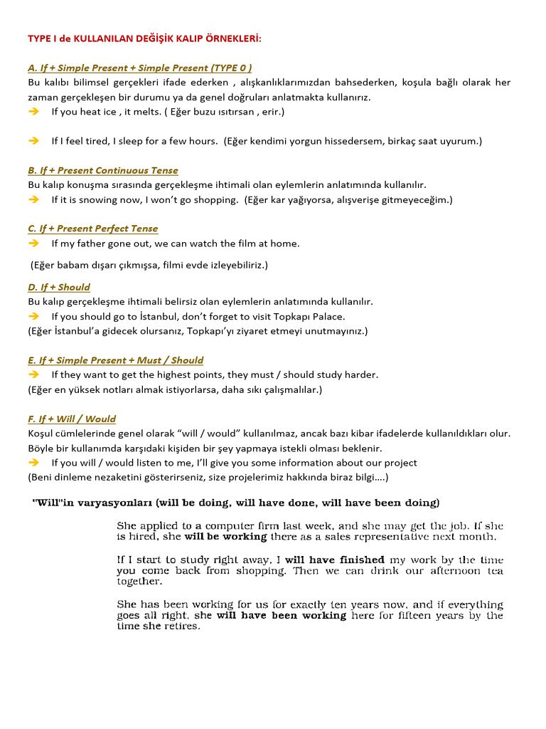 If Clause Alternatif Kullanımlar | PDF
