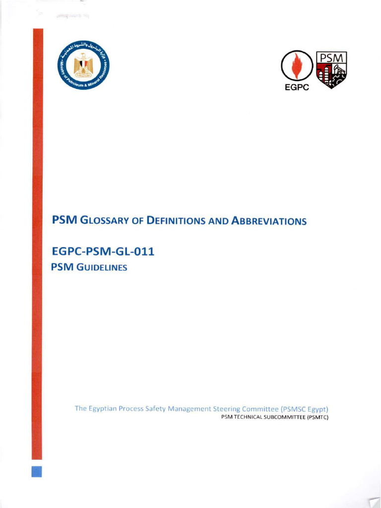 PSM Glossary of Definitions and Abbreviations | PDF