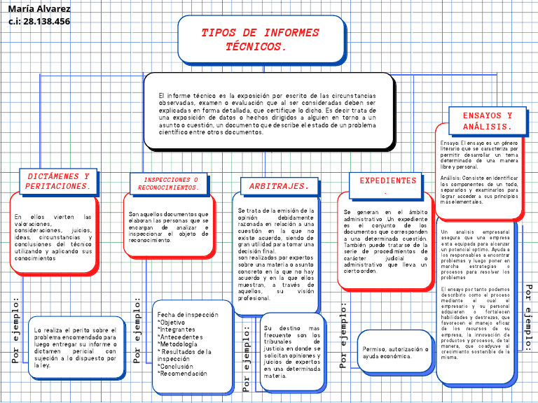 Mapa Conceptual Tipos de Informes Tecnicos | PDF | Testigo experto ...