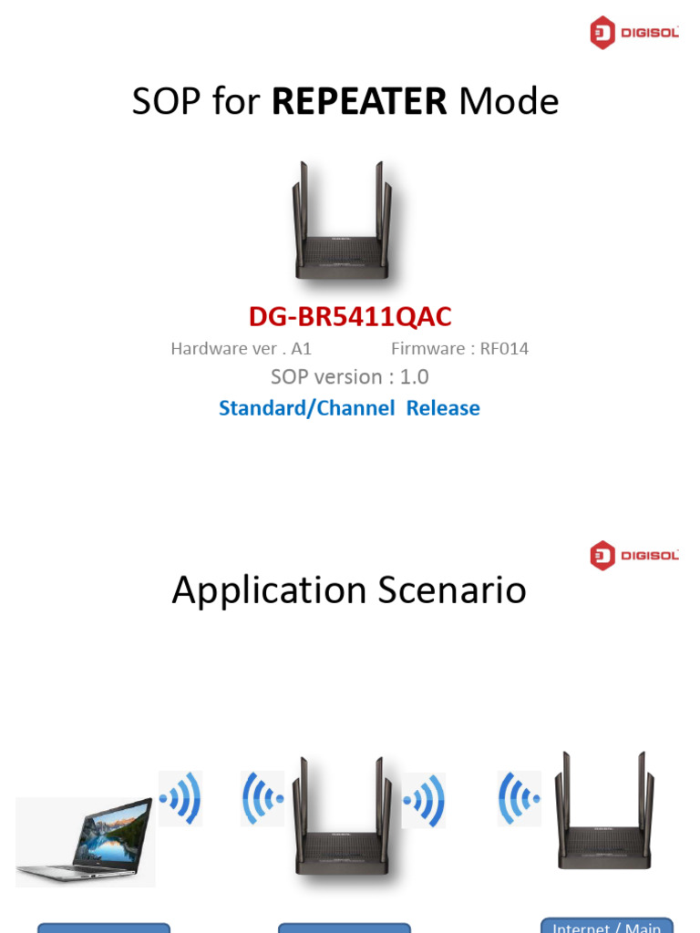 DIGISOL REPEATER MODE DG-BR5411QAC A1 FW13Mar2019 V1.0 Standard | PDF ...