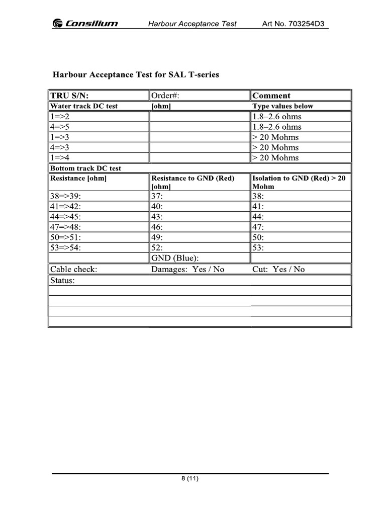 T Series Sensor Checklist | PDF