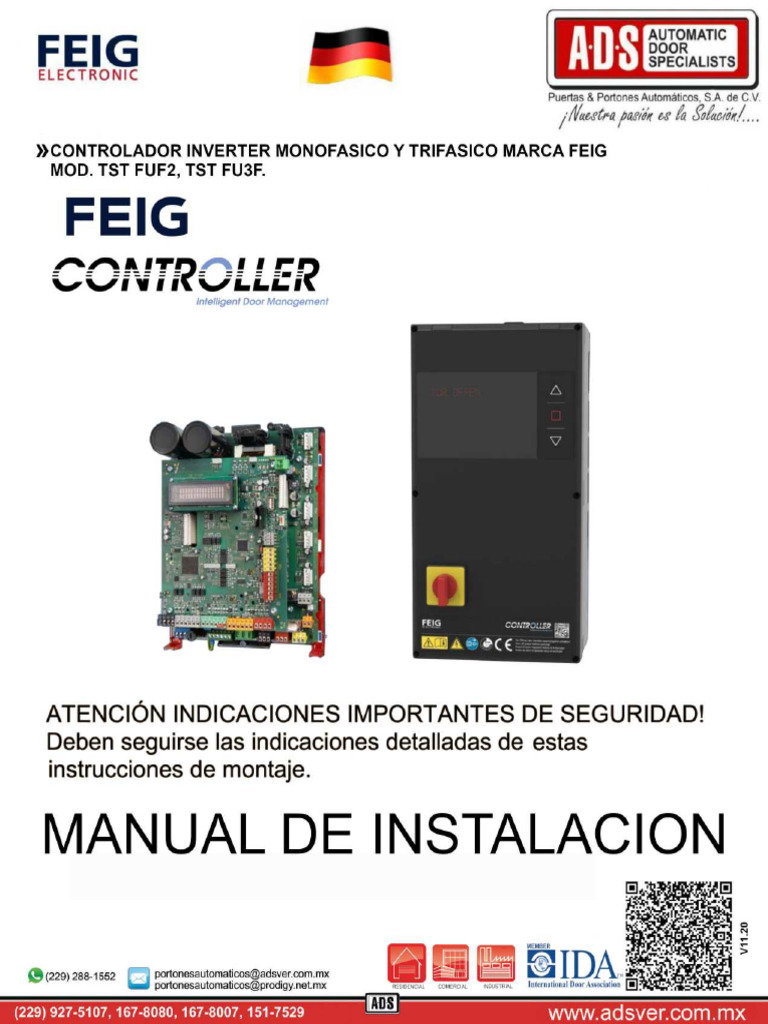 Controlador Inverter Monofasico y Trifasico Marca Feig Mod. TST Fuf2 ...