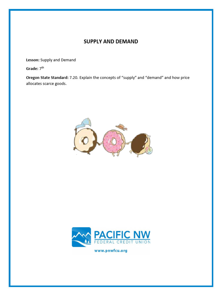 7th Grade Supply and Demand Lesson | PDF | Economic Surplus | Prices