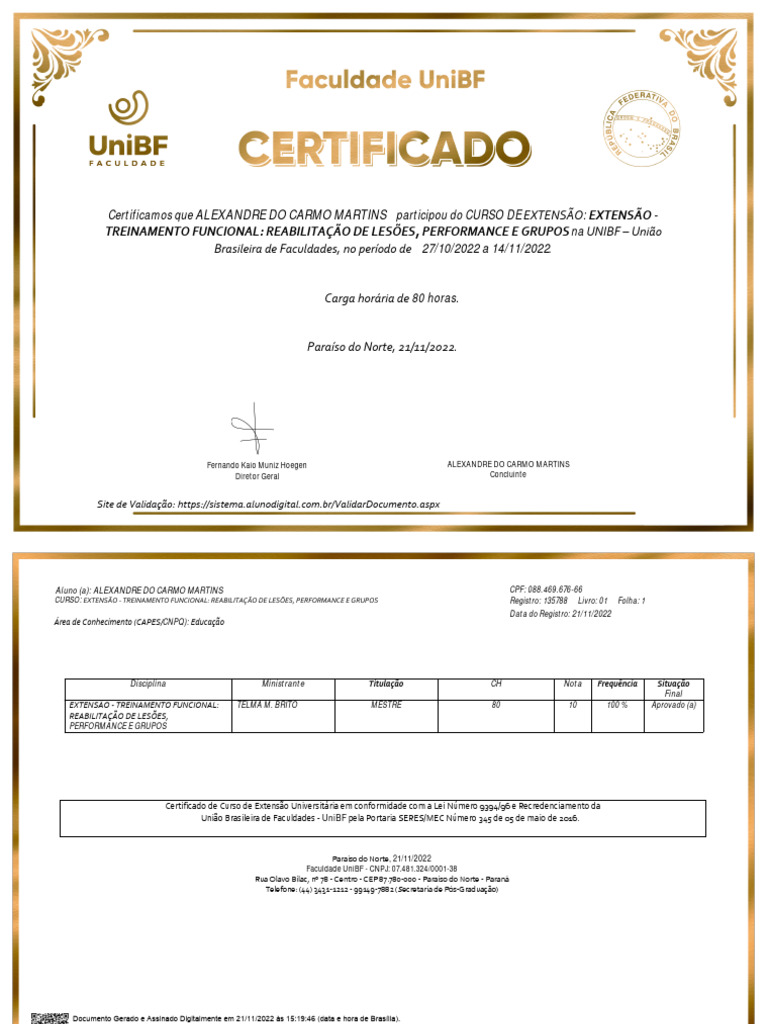 Certificado 2 | PDF | Brasil