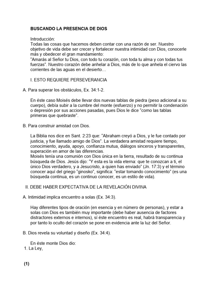 Buscando La Presencia de Dios | PDF | Moisés | Dios
