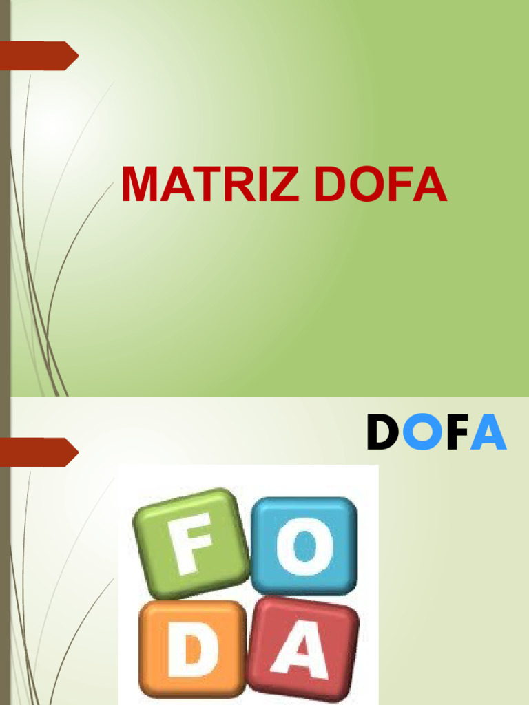 PRESENTACIÓN MATRIZ DOFA | PDF | Análisis FODA | Business