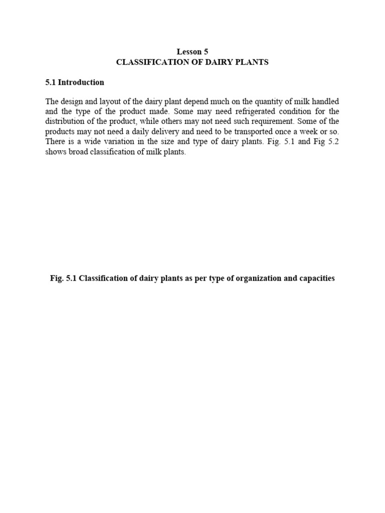 Dairy Plant Classification Overview | PDF | Dairy | Milk
