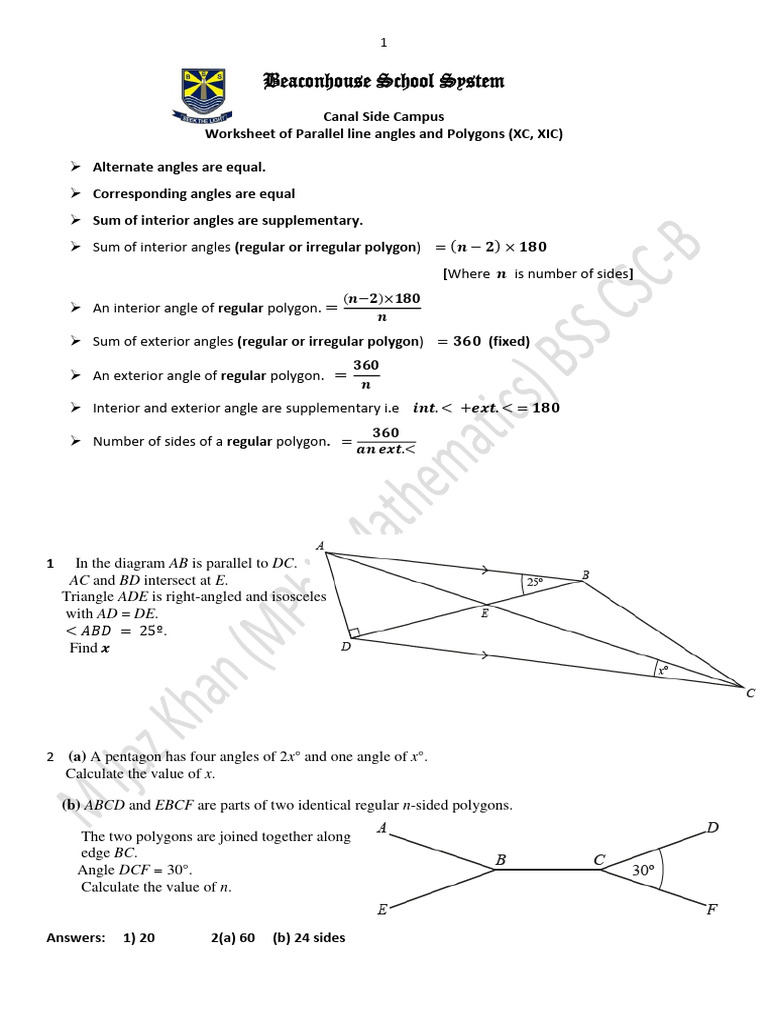 Polygons Math O Levels 4024 | PDF | Rotation | Geometric Objects
