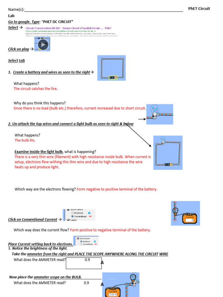 Electric Circuits Answers | PDF | Electric Current | Voltage