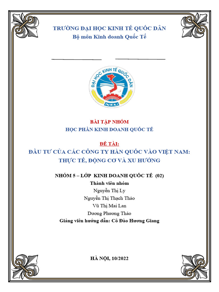 KDQT Nhóm 5 - TT23 | PDF