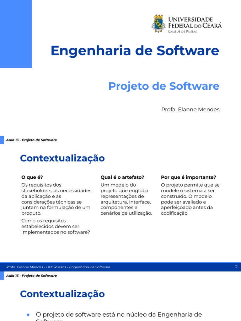 Projeto de Software na Engenharia de Software | PDF | Engenharia de ...