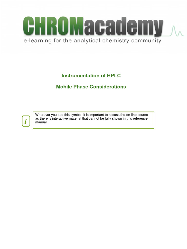 HPLC Mobile Phase Optimization Guide | PDF | High Performance Liquid ...