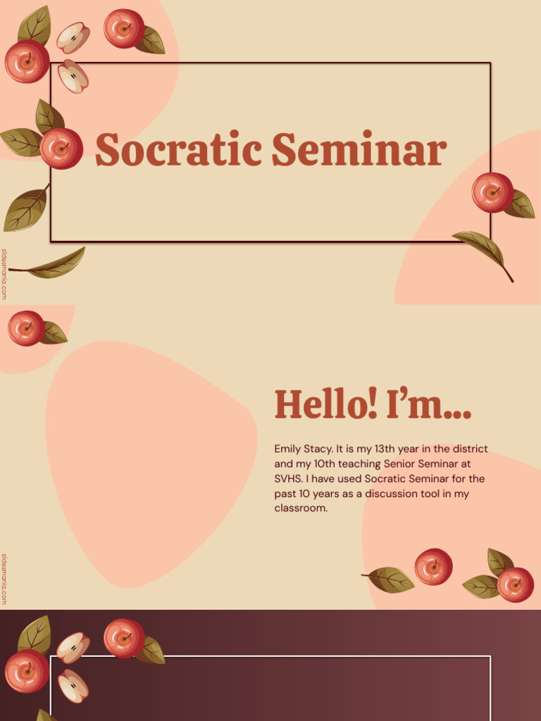 Socratic Seminar Presentation | PDF | Learning | Human Communication