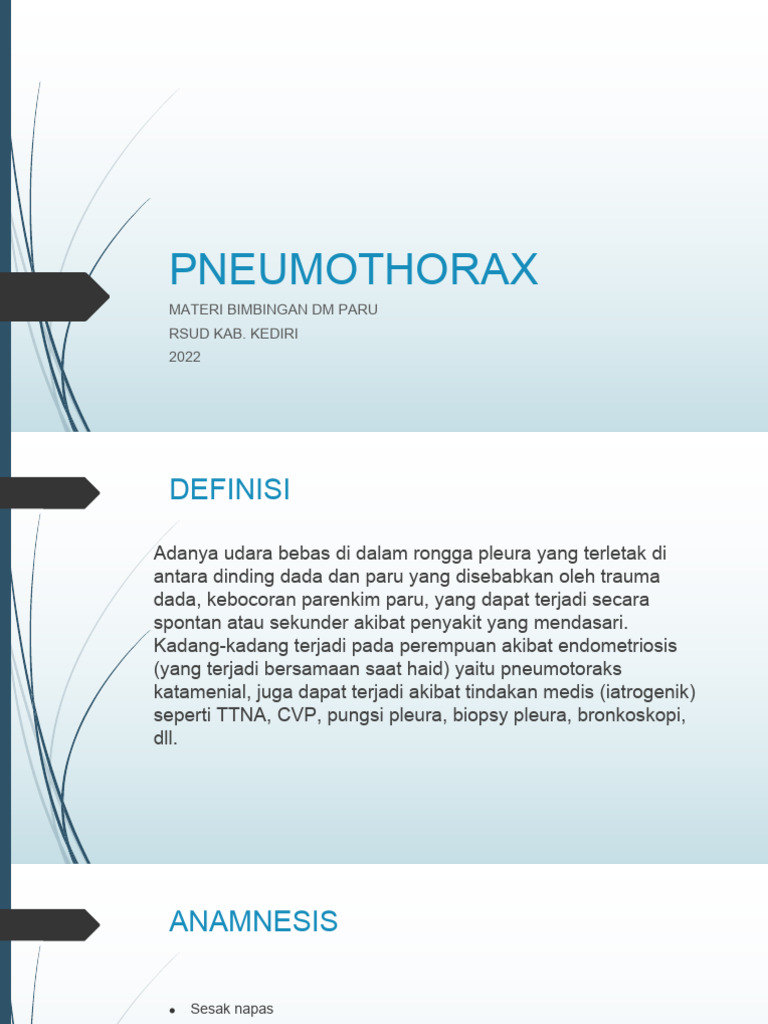 Pneumothorax 1 | PDF