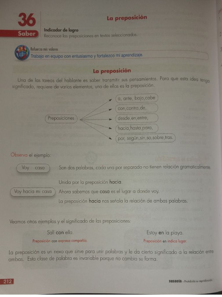 Preposiciones Y Conjunciones Temas Del Libro Pdf