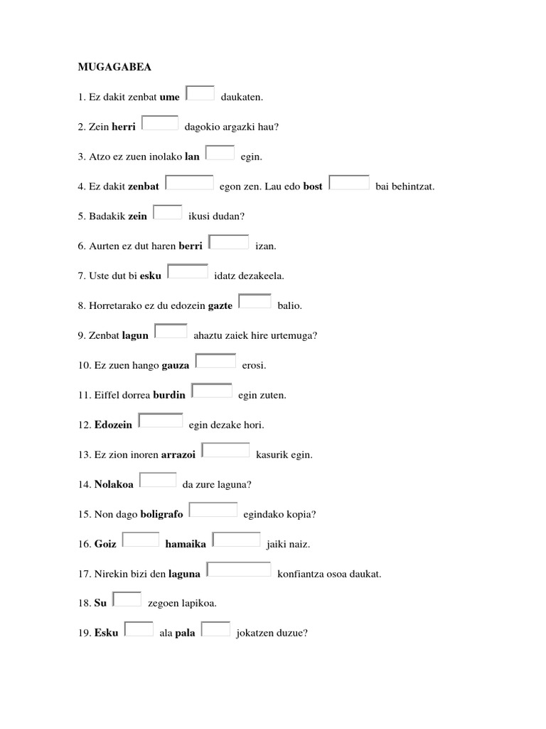 MUGAGABEA Ariketa | PDF
