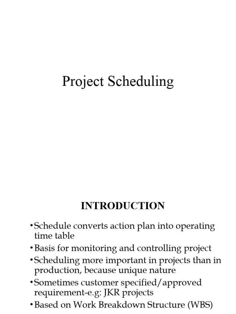 Project Scheduling | PDF | Applied Mathematics | Systems Science