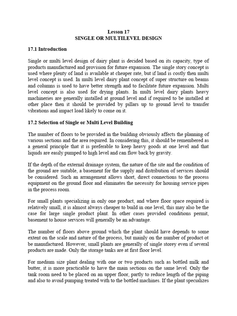 Single or Multilevel Design | PDF | Basement | Dairy