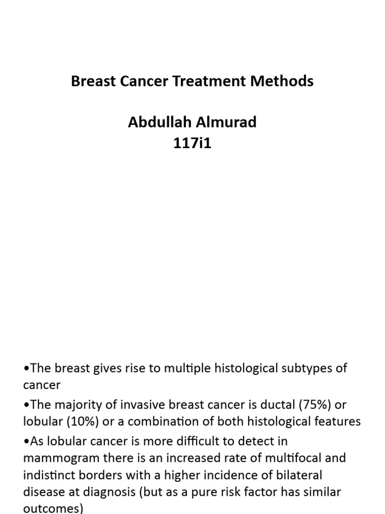 Breast Cancer Treatment Methods | PDF | Breast Cancer | Cancer