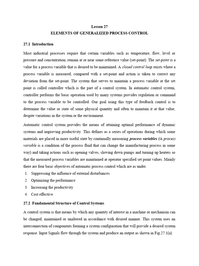 Process Control | PDF | Valve | Electric Motor