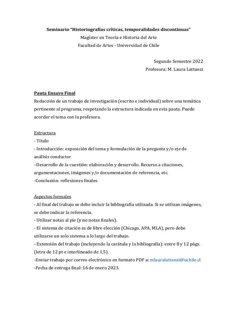 Pauta Ensayo Final | PDF | Tecnología