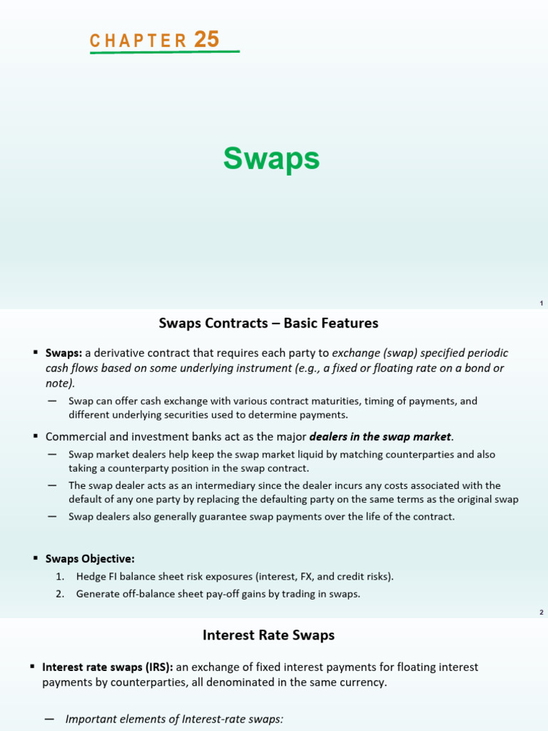 Ch-25 Swaps | PDF | Swap (Finance) | Credit Default Swap
