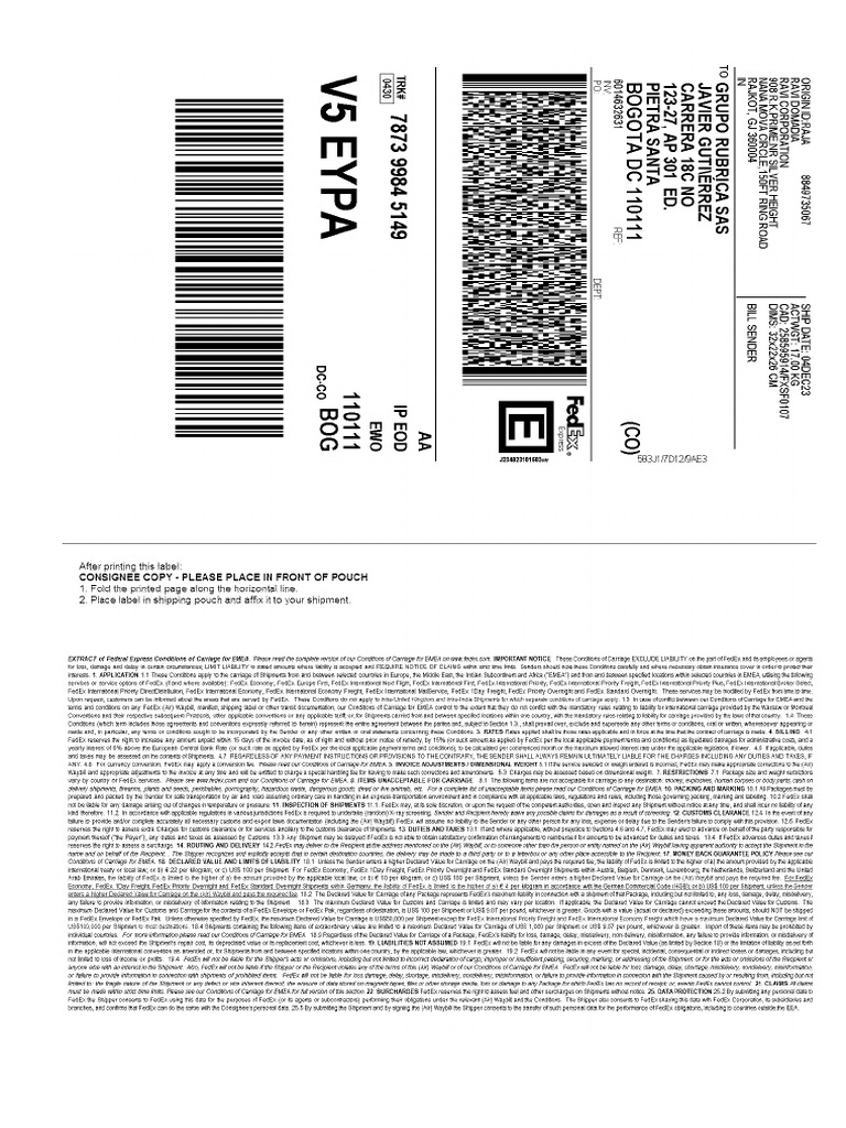 Awb 787399845149 | PDF