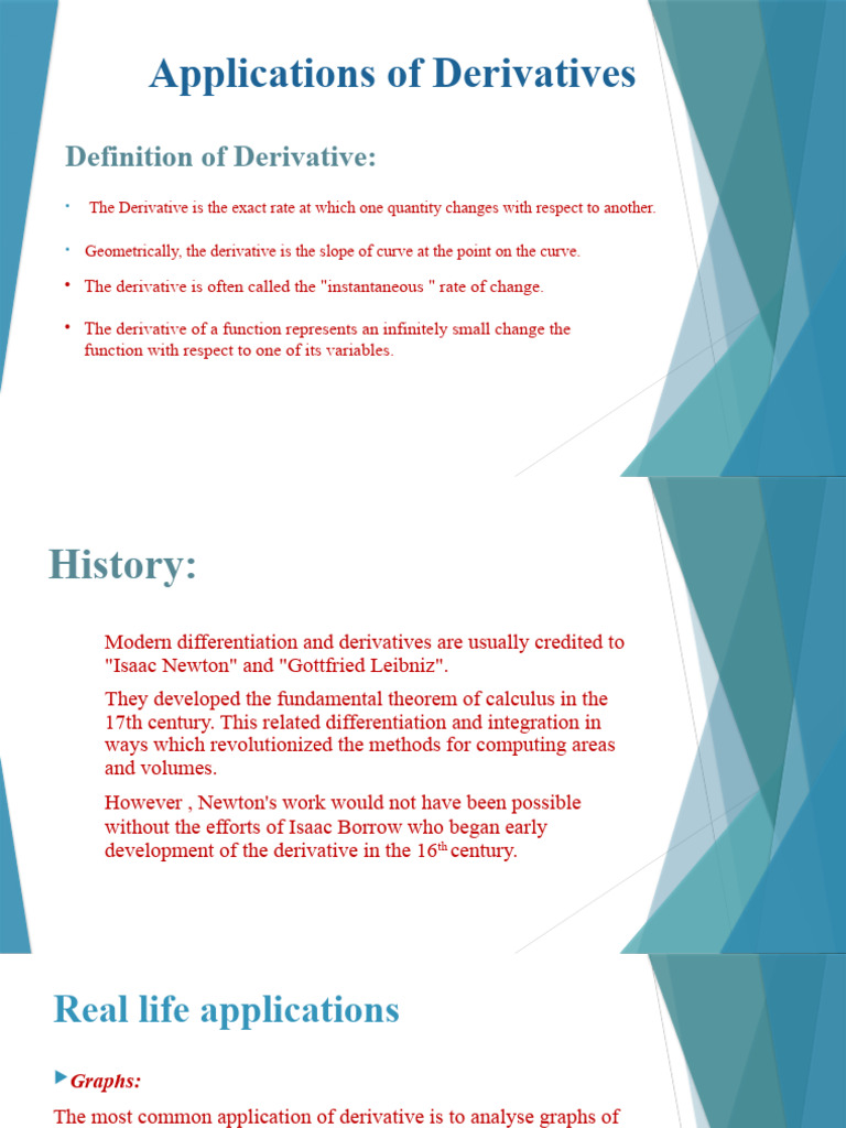 Real-Life Applications of Derivatives | PDF | Derivative | Mathematics