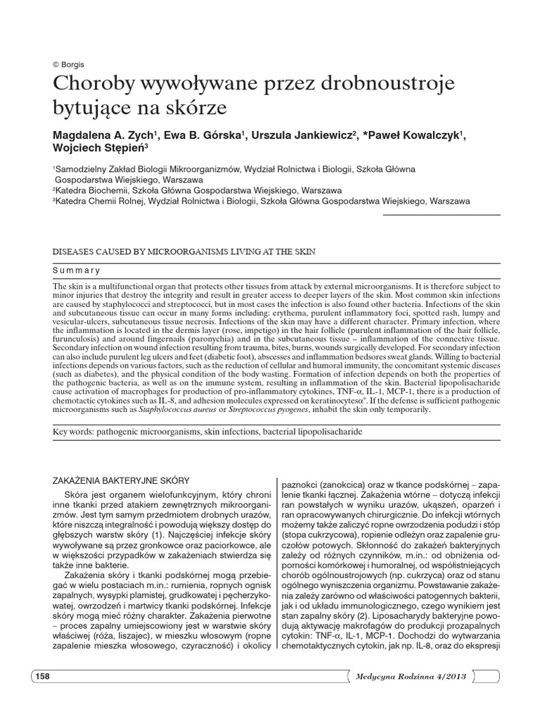 11 - Drobnoustroje Skóra Choroby | PDF | Skin | Infection