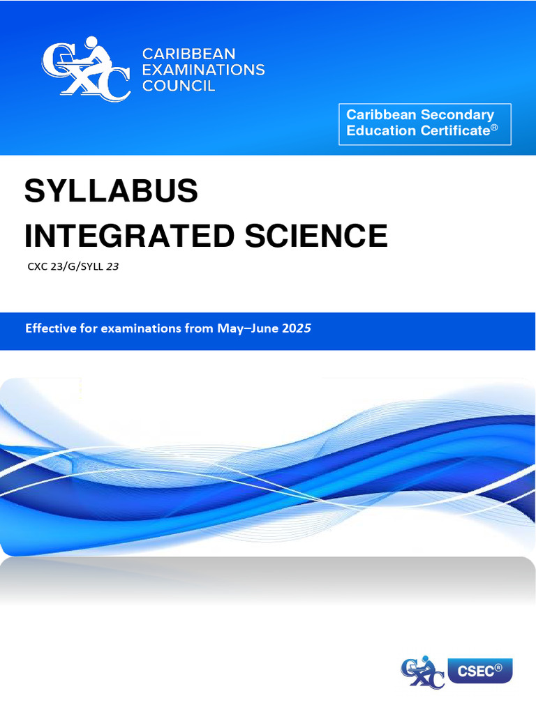 CSEC Integrated Science Syllabus Revised | PDF | Soil | Reproductive System