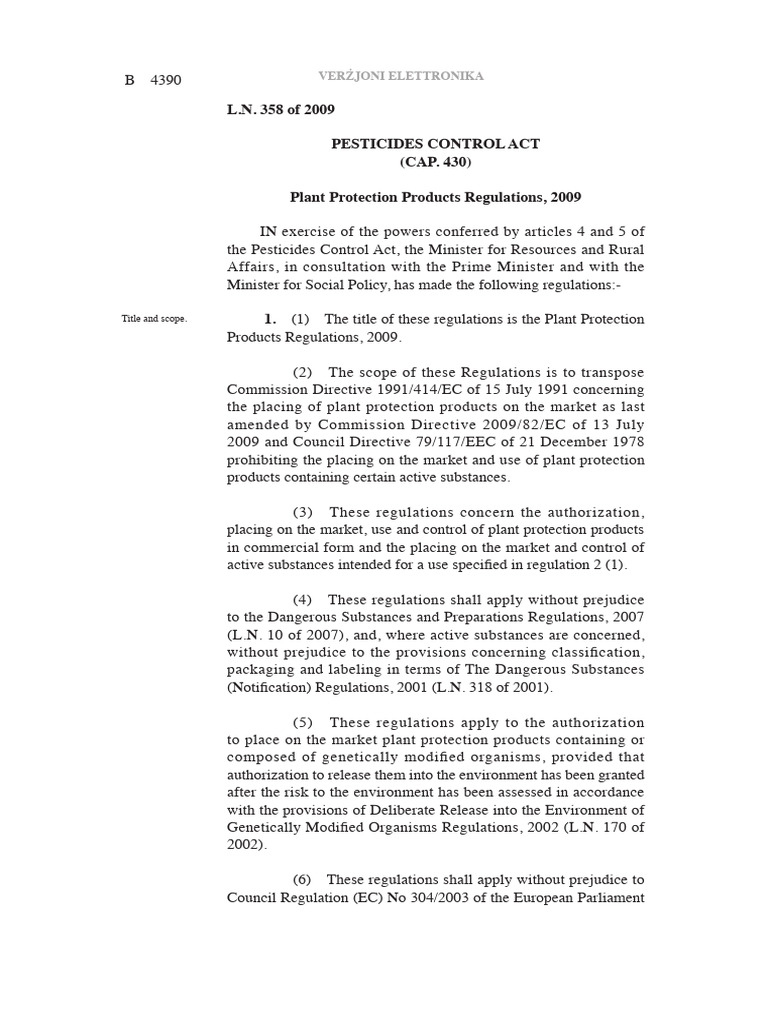 Microsoft Word - Transposition of Directive 414 - 1991 | PDF ...