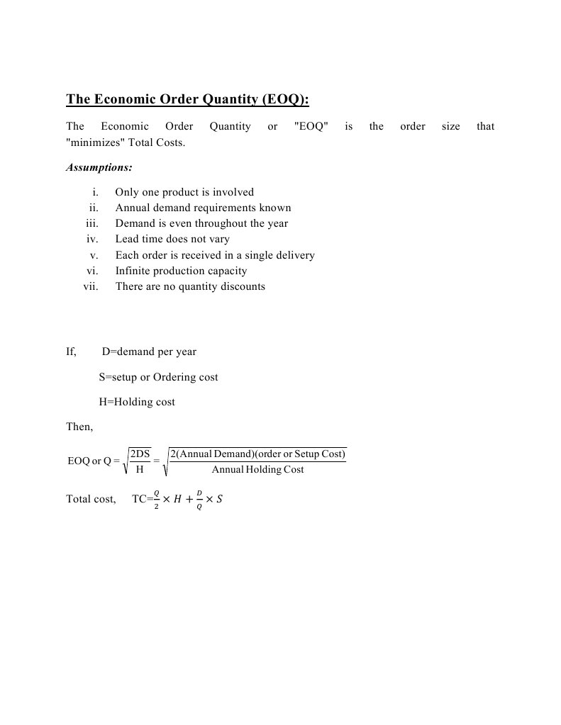 Eoq | PDF | Finance & Money Management