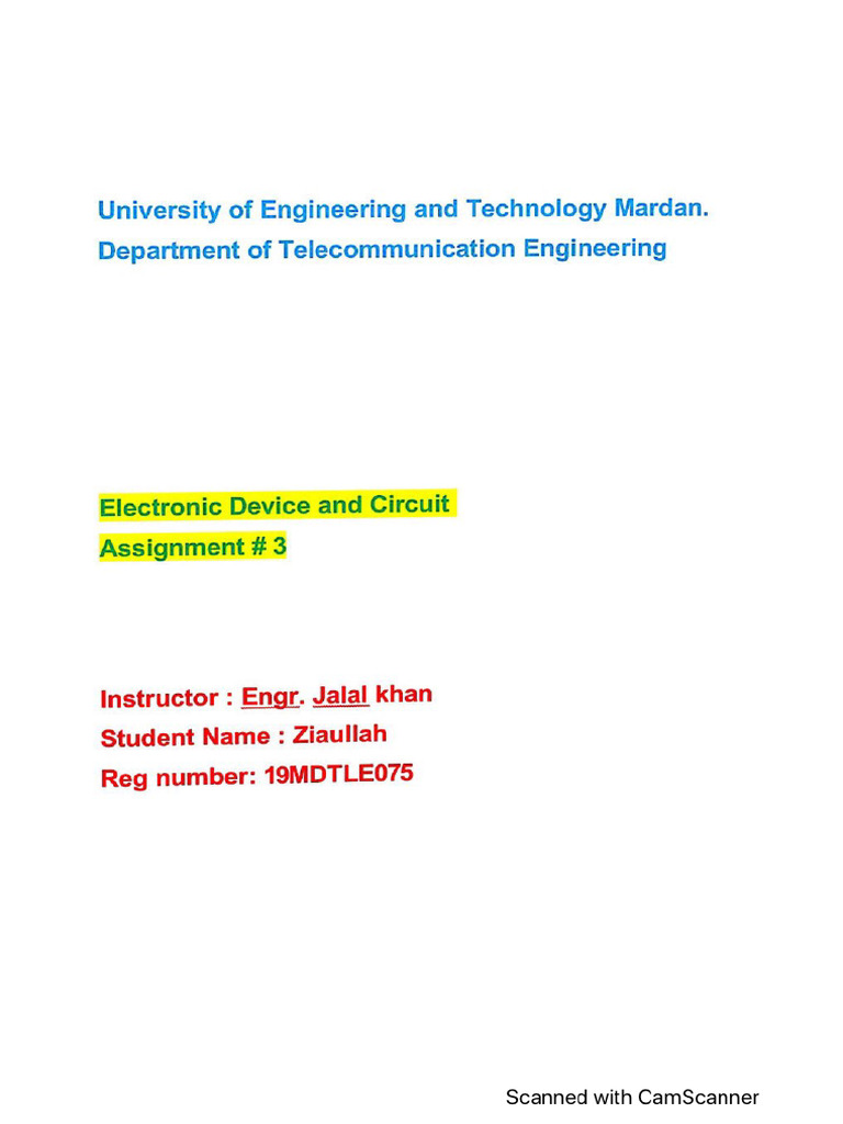 075 Assignment 3EDC | PDF