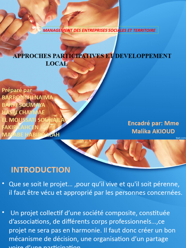 Approche Participative Et Développement Local | PDF | État | Maroc