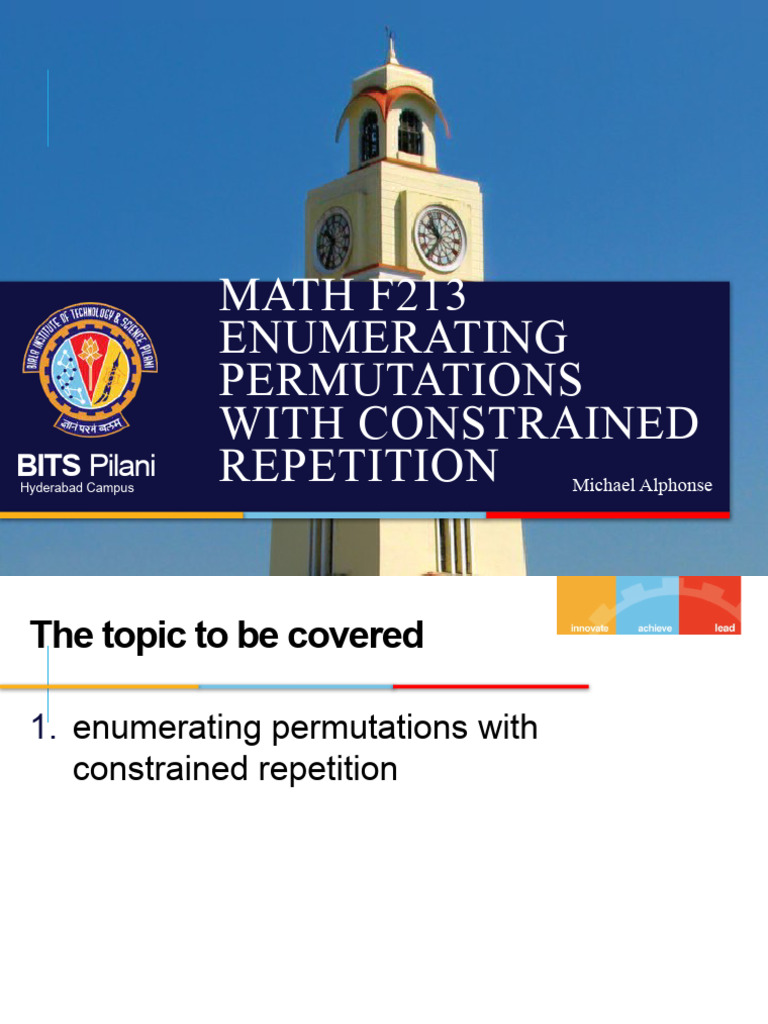 Enum Permutations WTH Constrained Repetitions | PDF | Mathematical Analysis | Mathematical Concepts