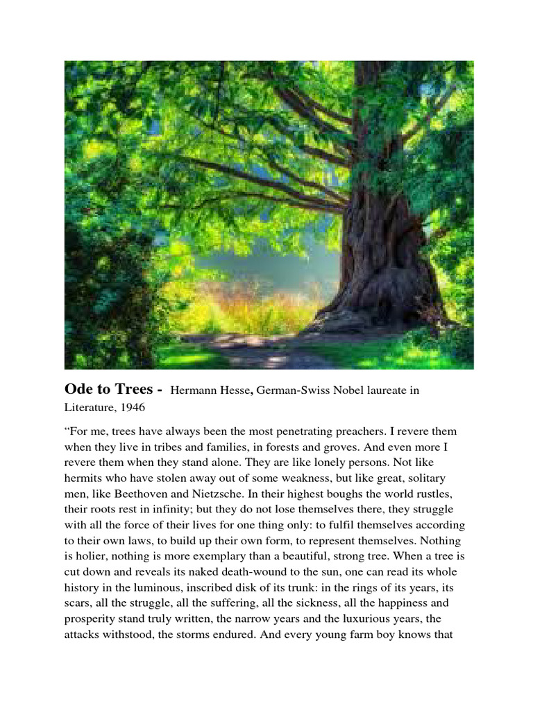 Ode To Trees | PDF