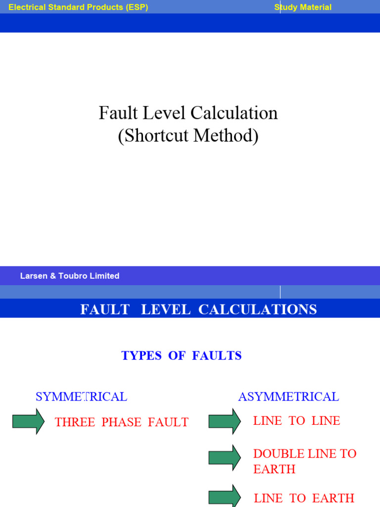 Fault Level Calculation | PDF | Transformer | Power (Physics)