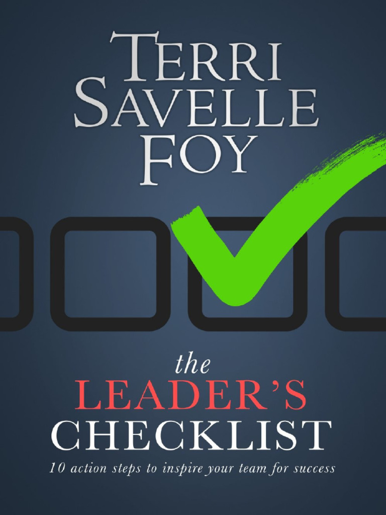 The Leaders Checklist 10 Action Steps To Inspire Your Team For Success ...