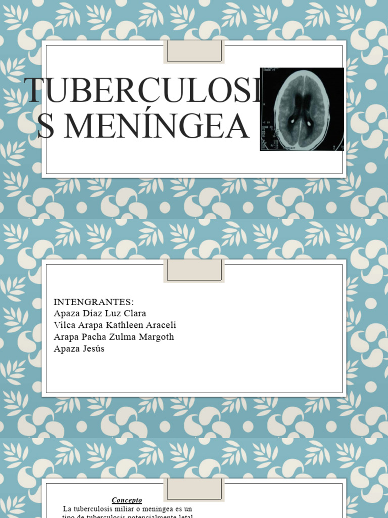 Tyberculosis Meningea | PDF | Tuberculosis | Meningitis
