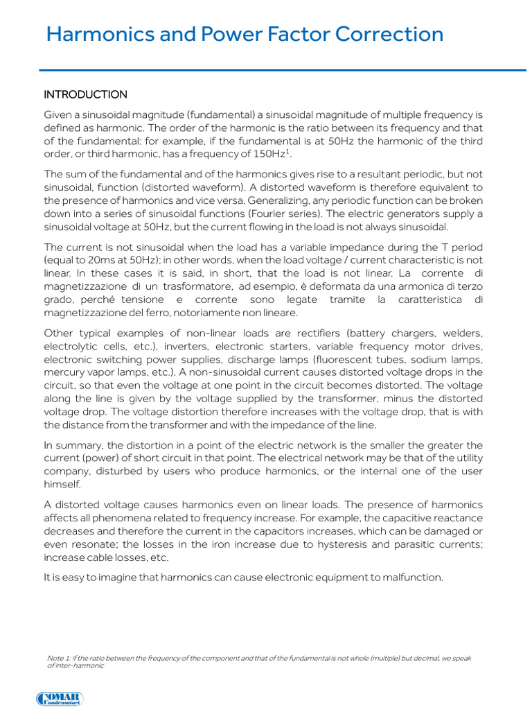 Harmonics and Power Factor Correction | Download Free PDF | Capacitor ...