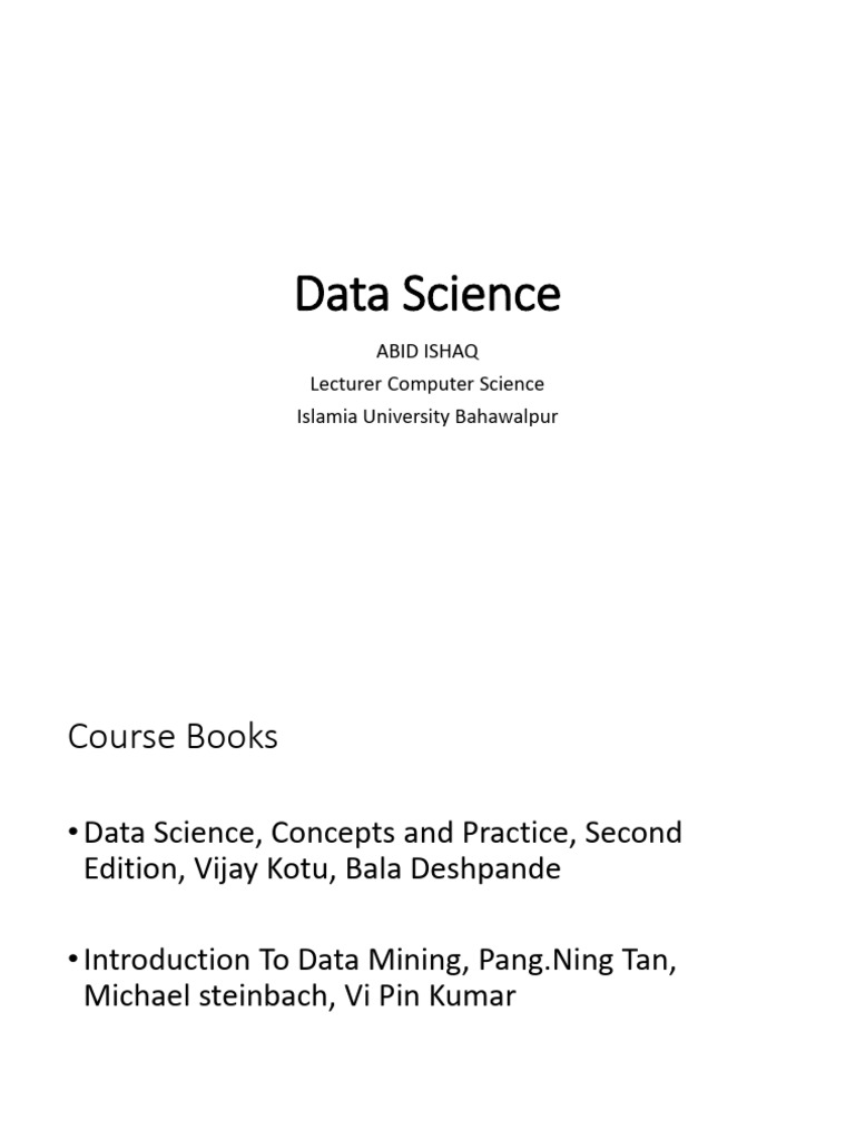Lecture 1 | PDF | Data | Data Science