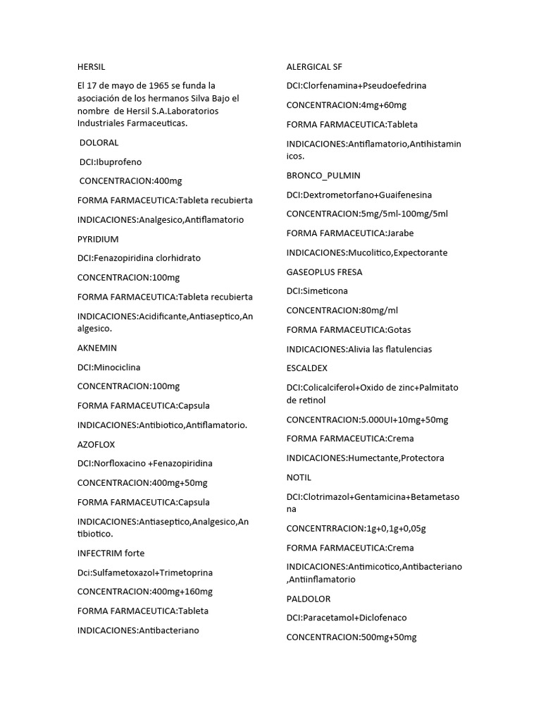 HERSIL | PDF | Farmacia | Química medicinal