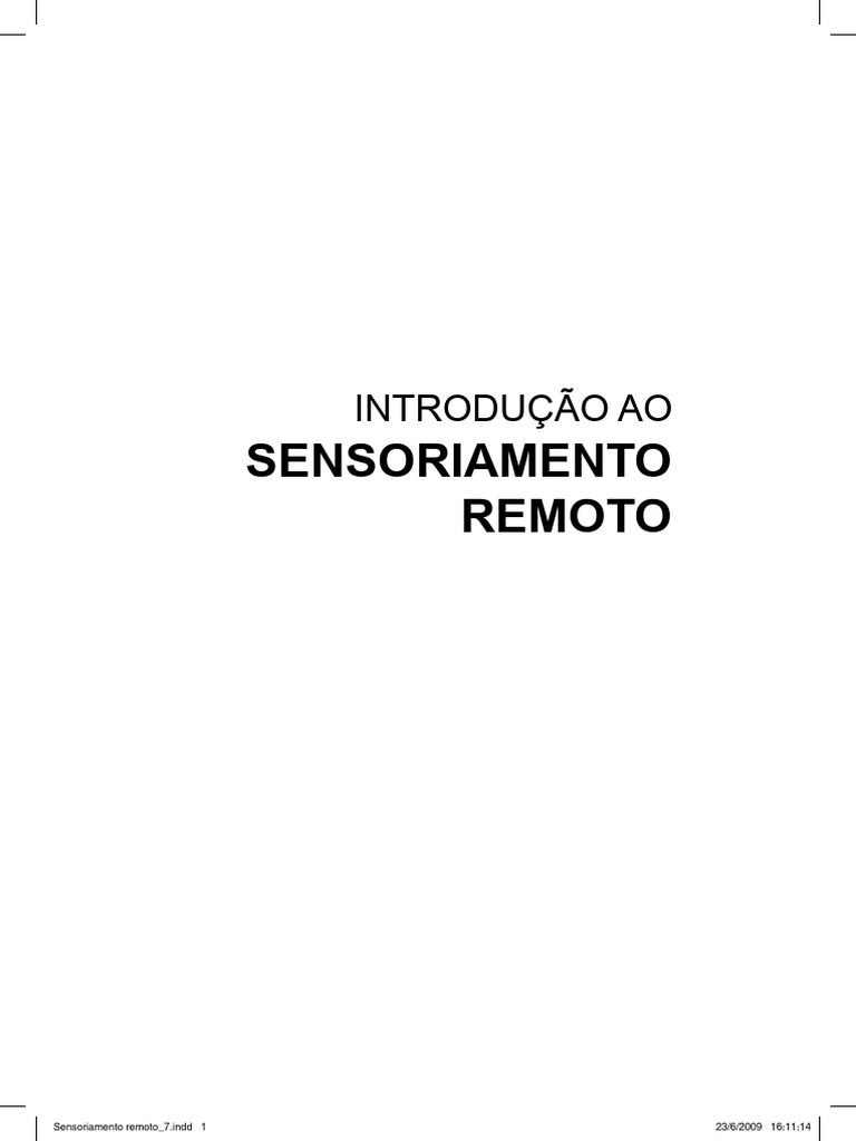 Introdução ao Sensoriamento Remoto | PDF | Refração | Luz