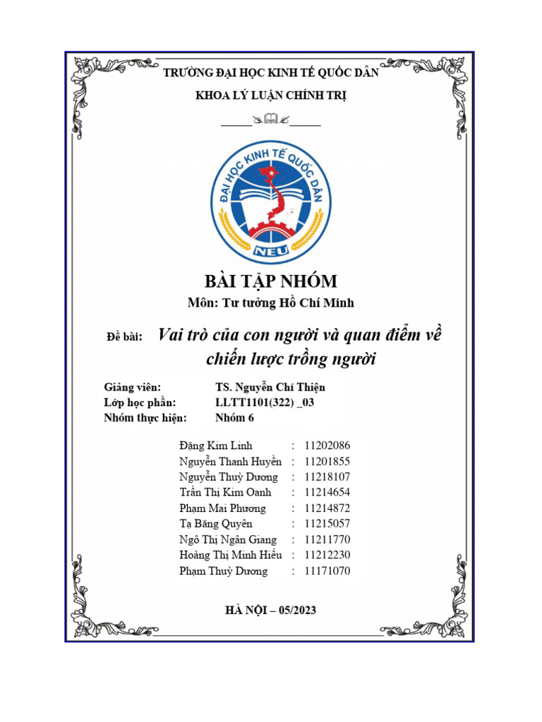 TTHCM Nhóm 6 Word | PDF