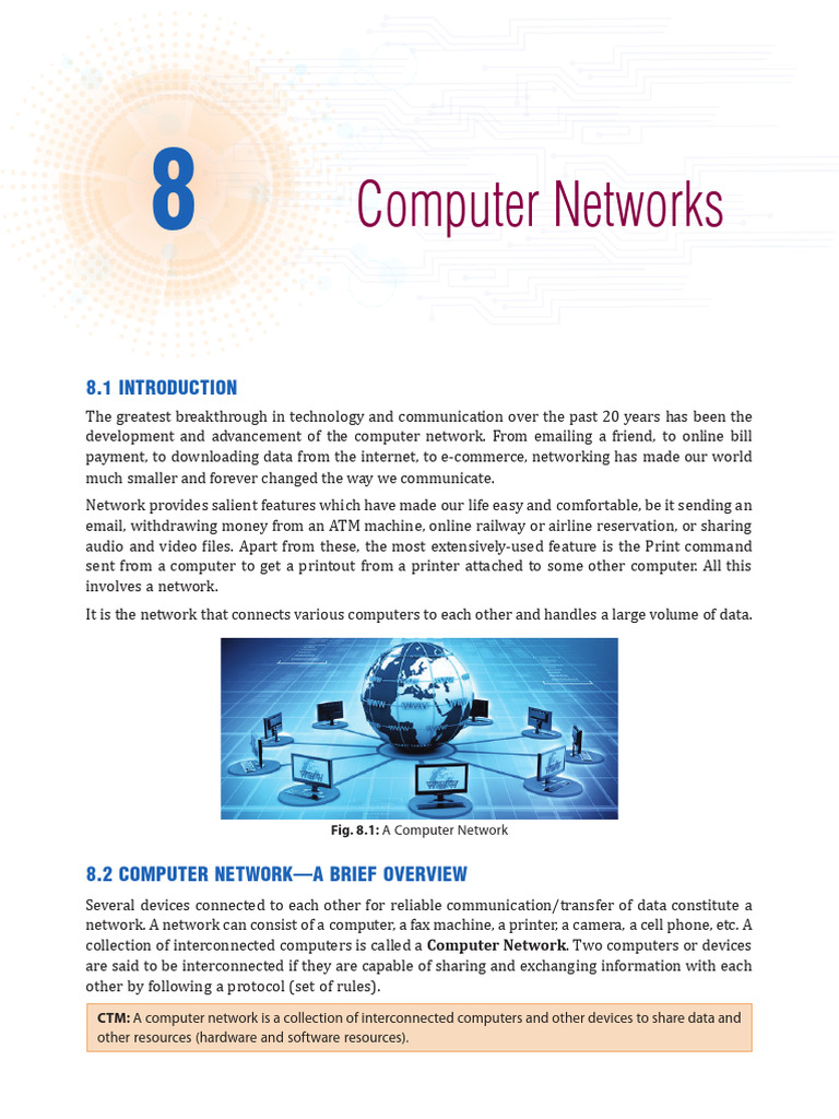 CLass 12 - COMPUTER NETWORKS - Study Material | PDF | Computer Network | Packet Switching