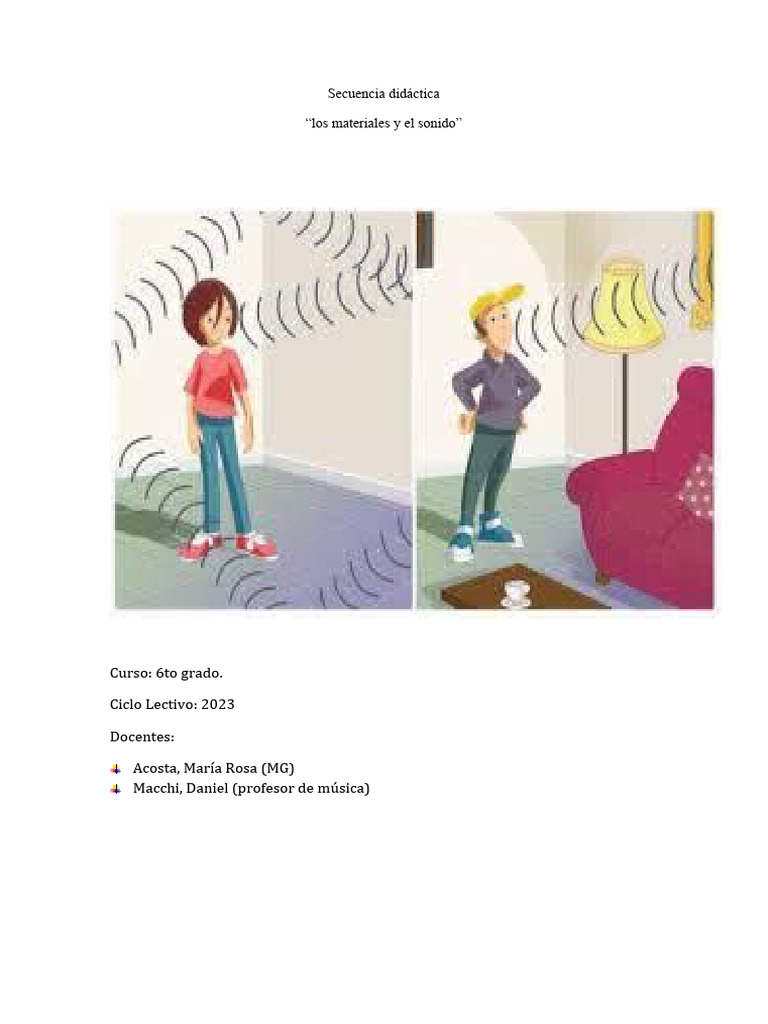 Secuencia didáctica sonido | PDF | Sonido | Olas