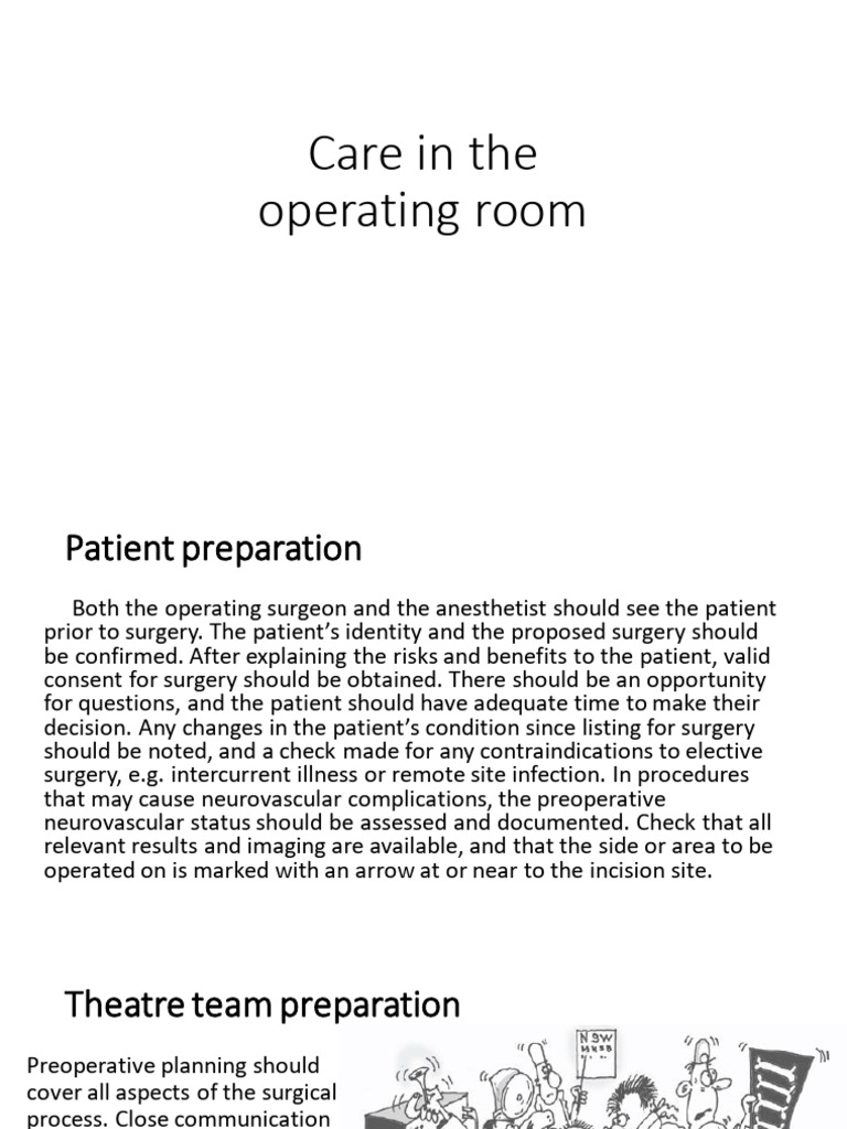 Care in The Operating Room | PDF | Surgery | Hypothermia