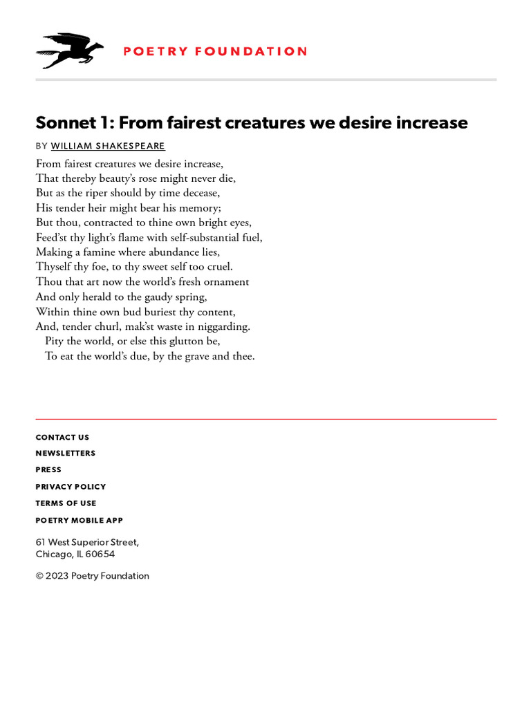 Sonnets 1-17 | PDF | British Poems | Sonnets