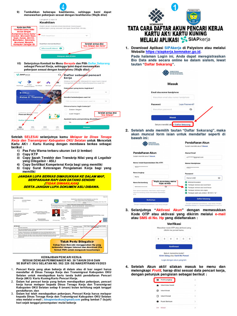 Tata Cara Daftar Ak1 | PDF