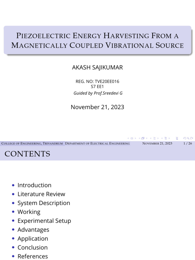 Akash Seminar | PDF | Energy Harvesting | Piezoelectricity
